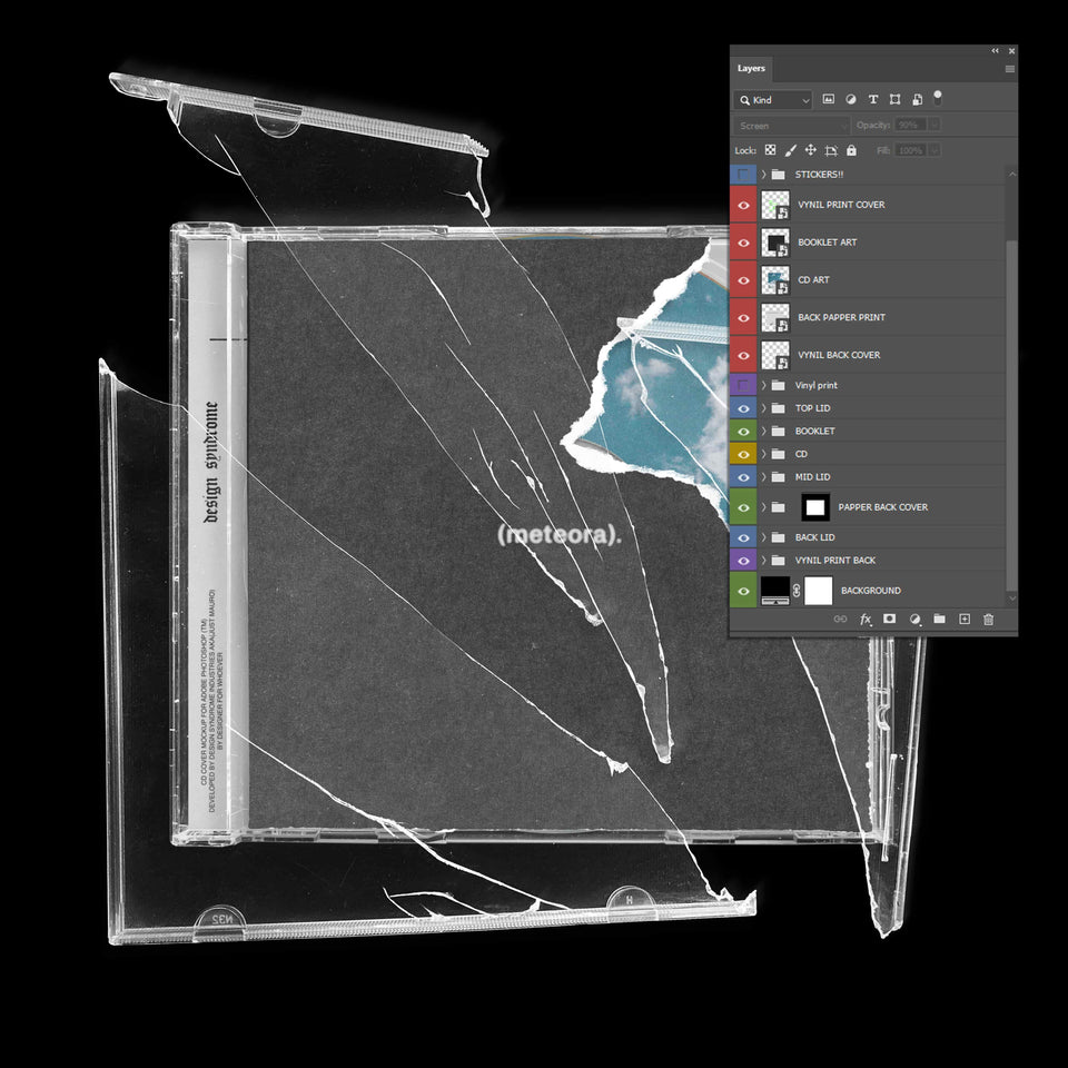 Distressed CD Case Mockup – design syndrome