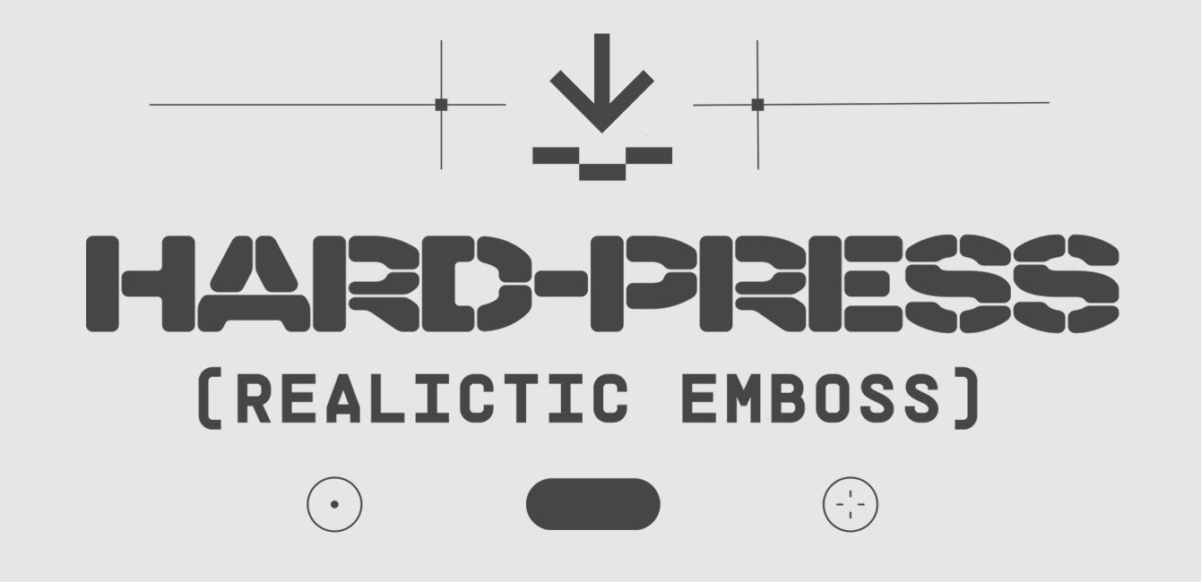Hard-Press Realistic Emboss Effect Suite. – design syndrome