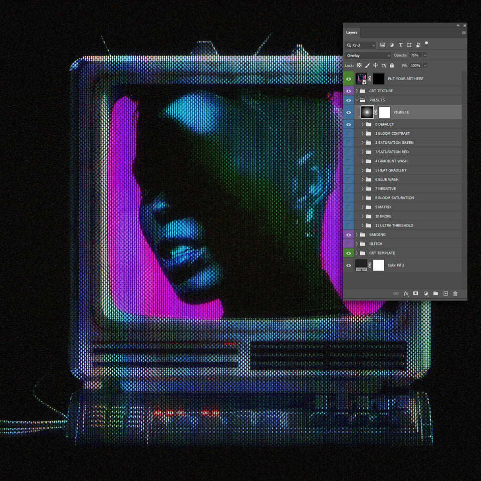 CRT Photoshop Template – design syndrome
